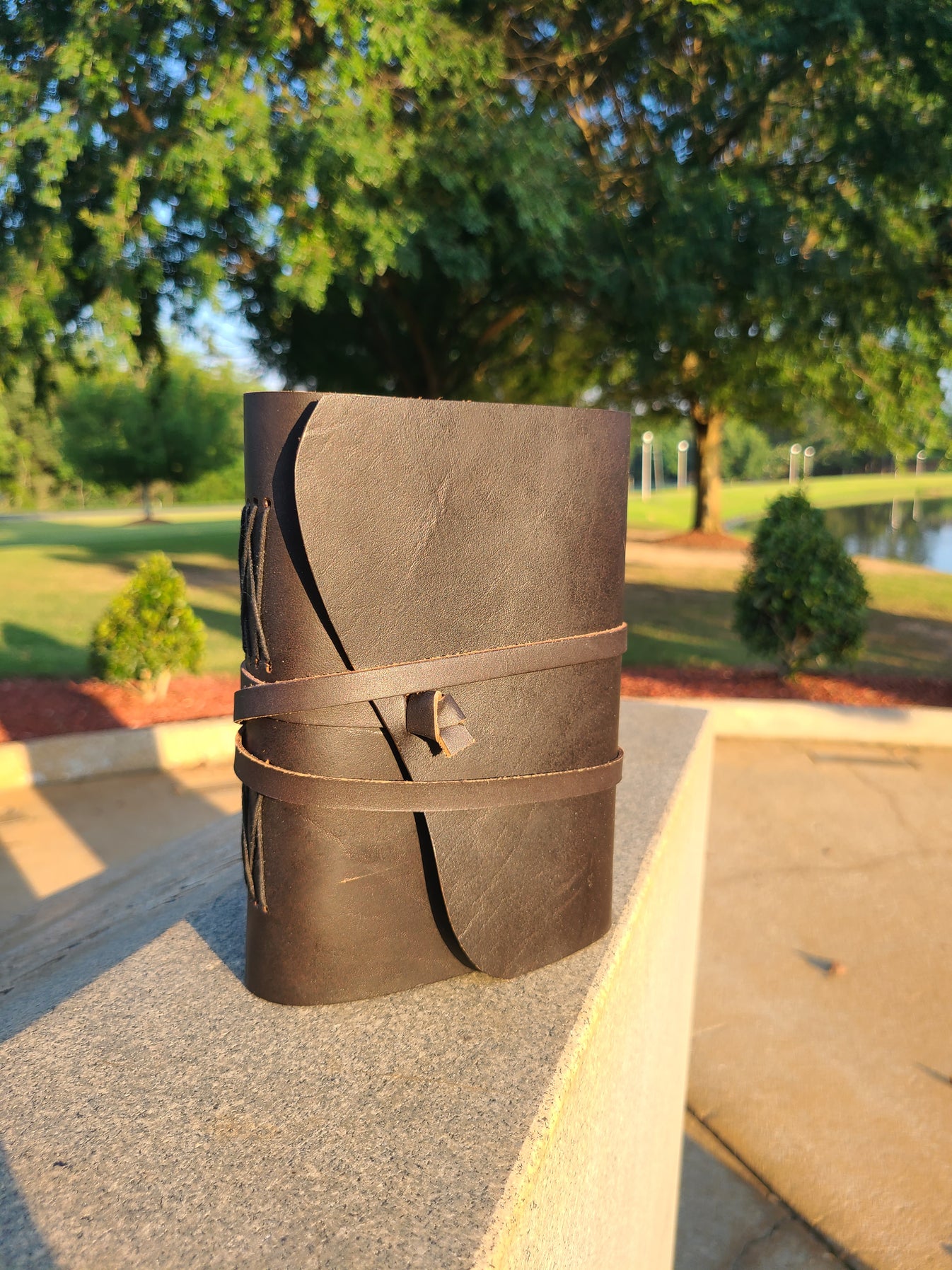 Leather Writing Journal With Leather Strap Closure | Status Co. Leather ...