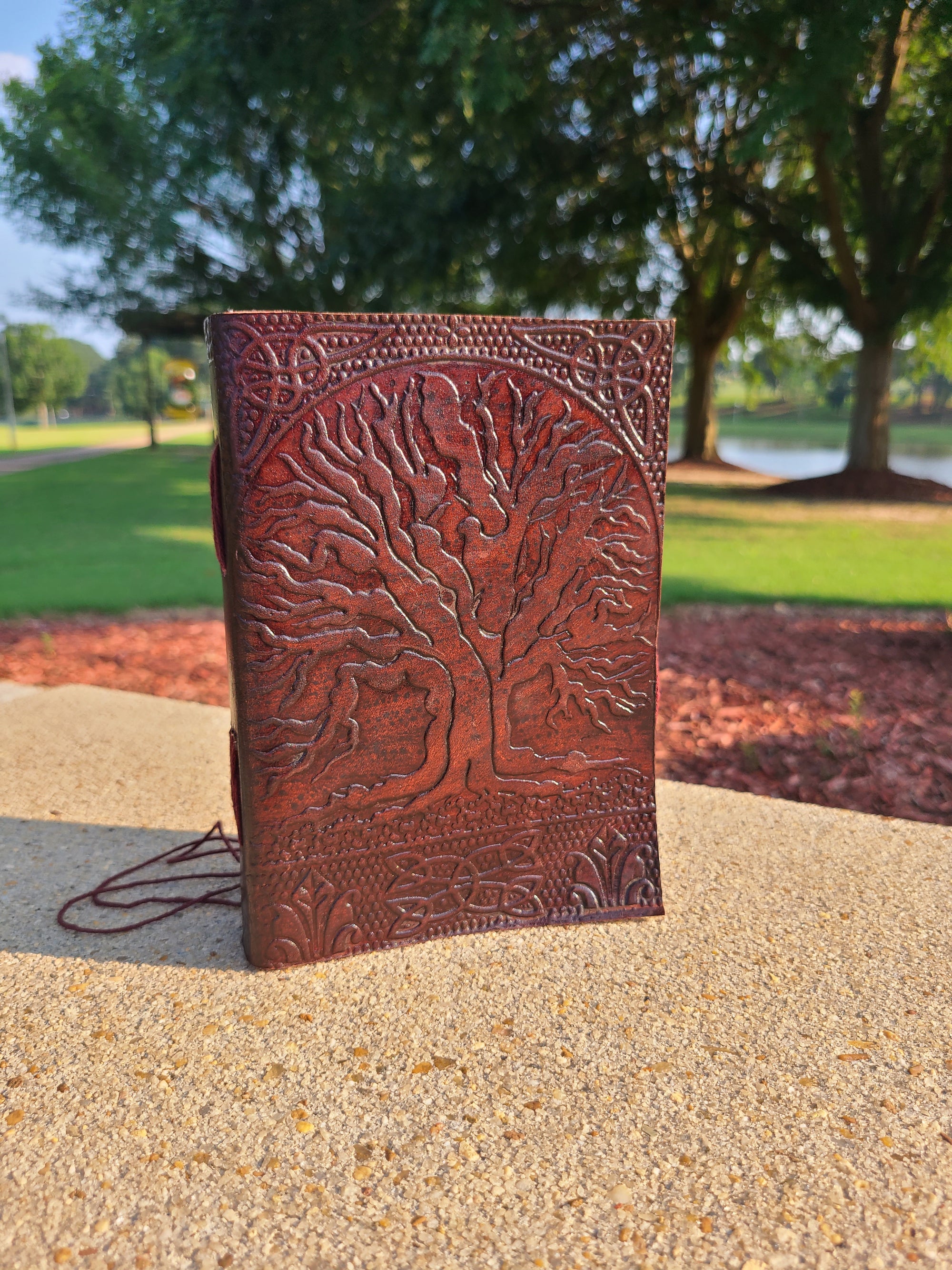 Tree Of Life Red Leather Writing Journal | Status Co. Leather Studio